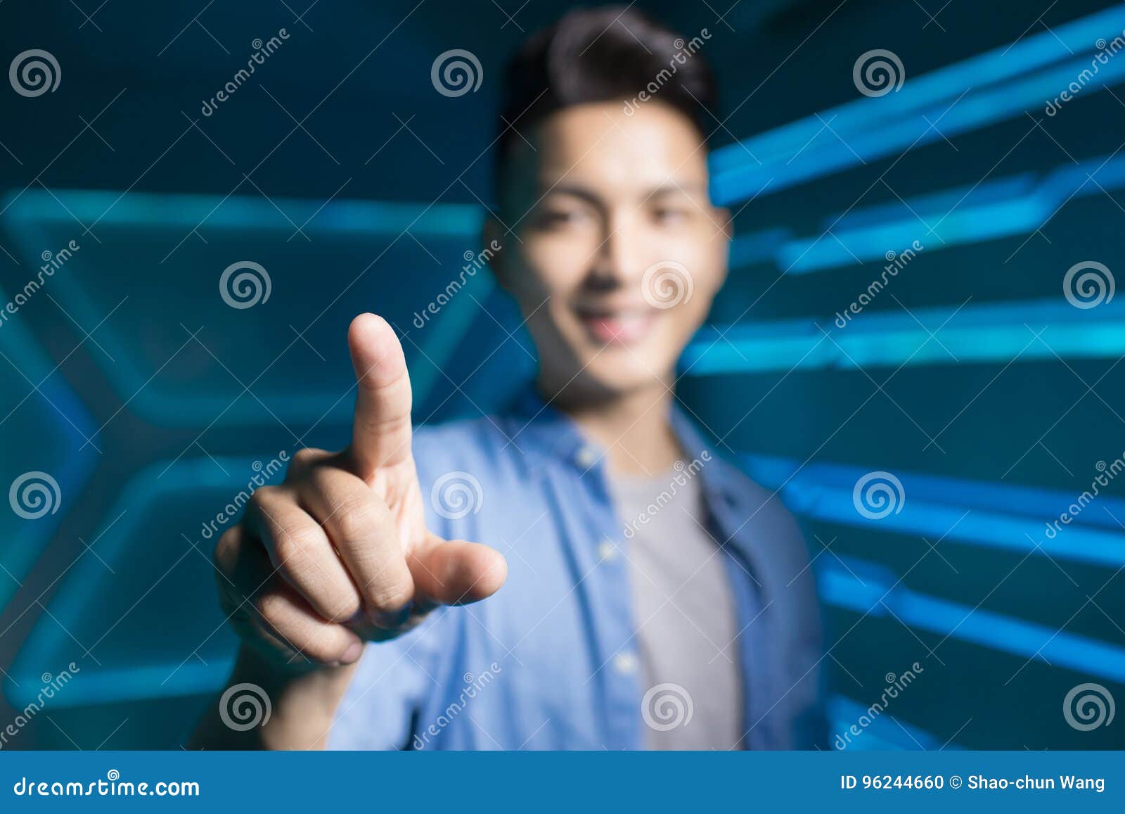Man on tech background stock photo. Image of media, student - 96244660