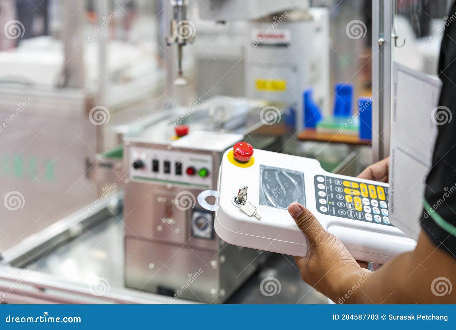 Man or Technician Enter Command Information Pass Wireless Remote for ...