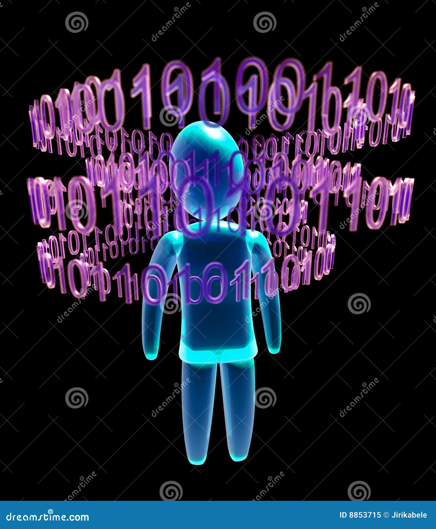 Man and technology stock illustration. Illustration of hacker - 8853715