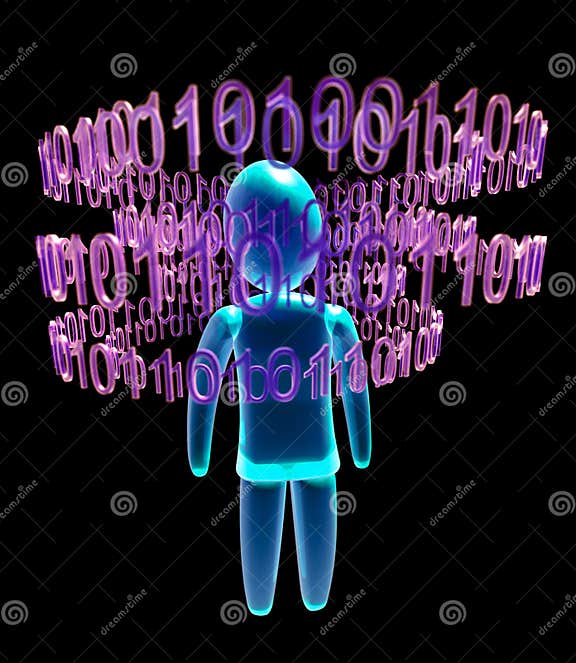 Man and technology stock illustration. Illustration of hacker - 8853715