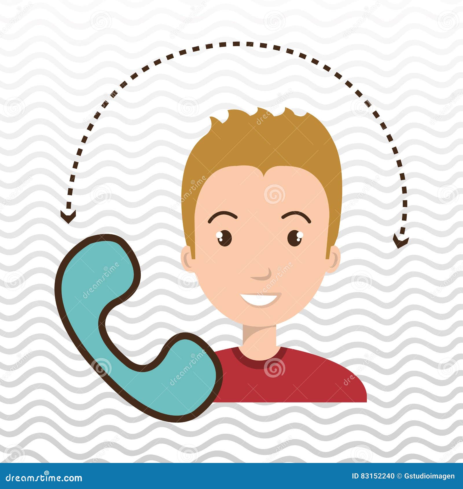Man telephone call retro stock illustration. Illustration of call ...