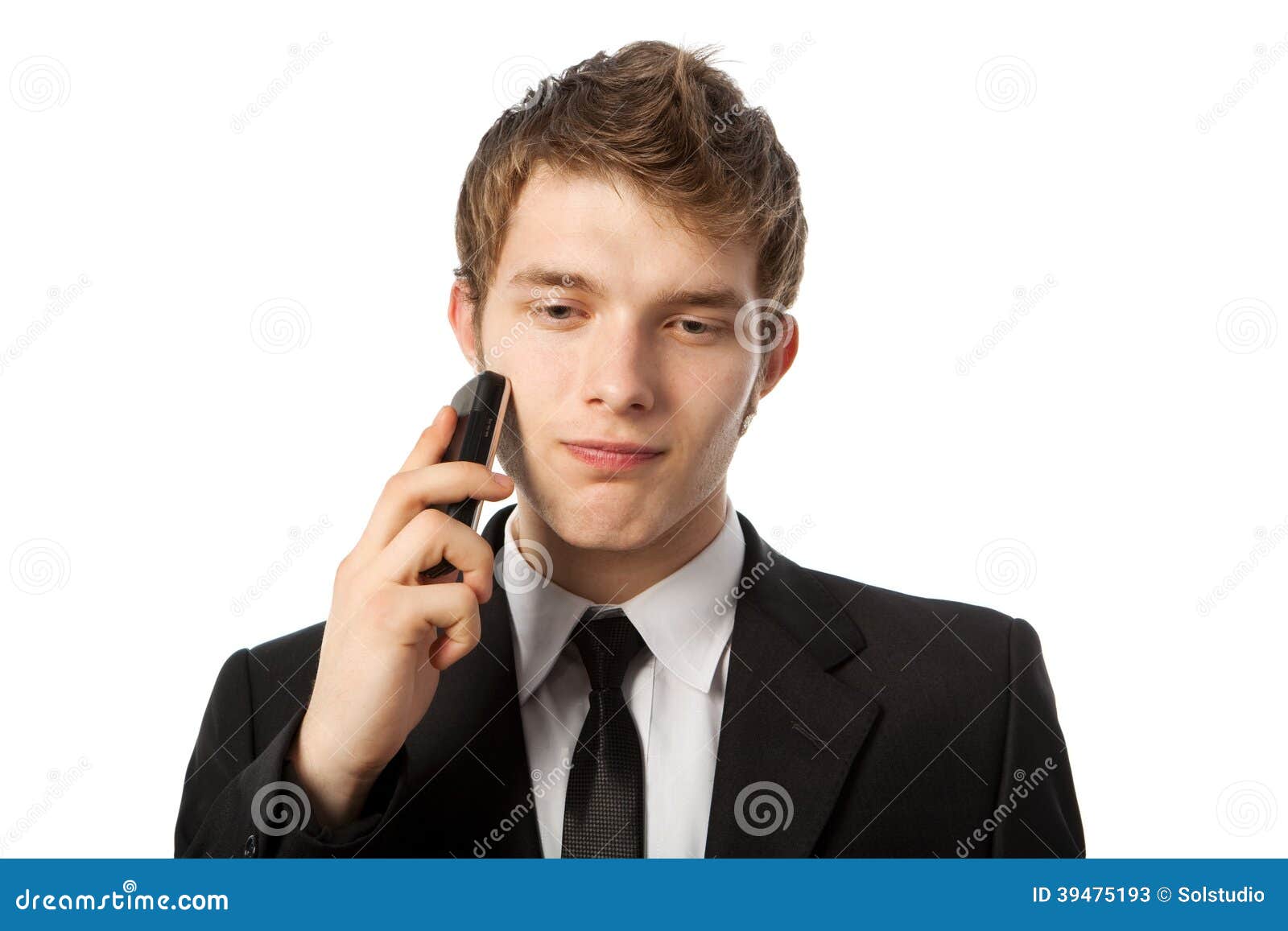 Man with a telephone stock image. Image of telephone - 39475193