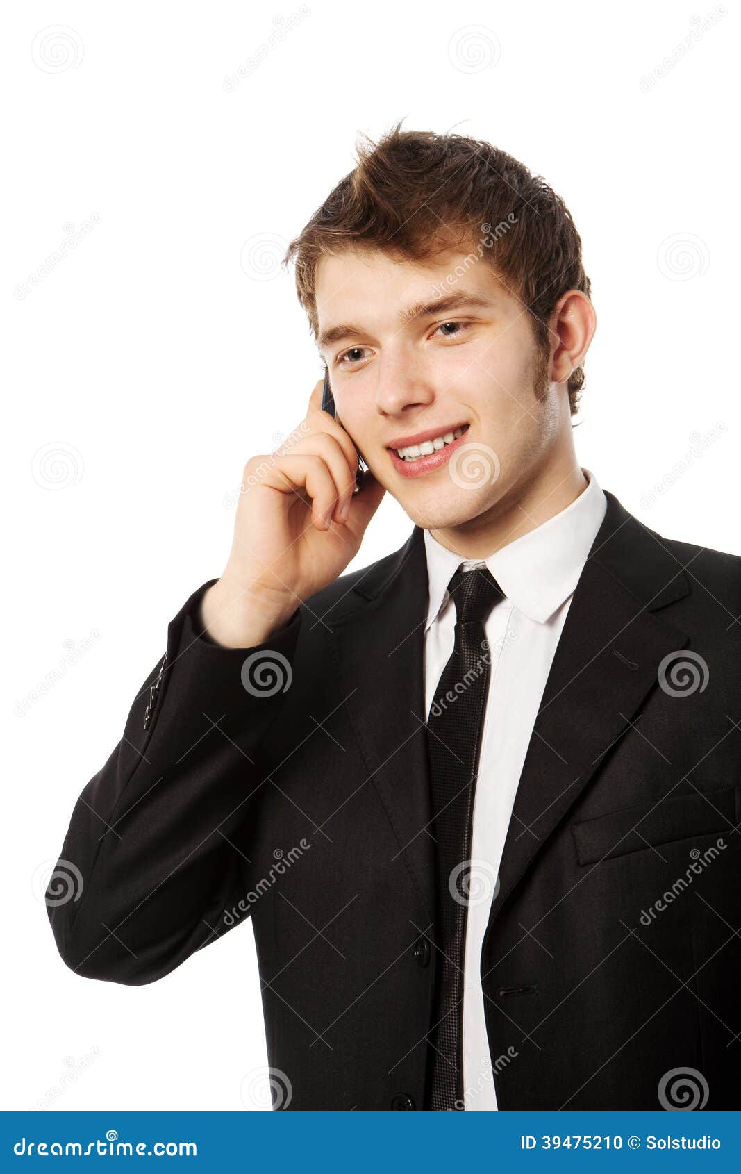 Man with a telephone stock photo. Image of human, young - 39475210