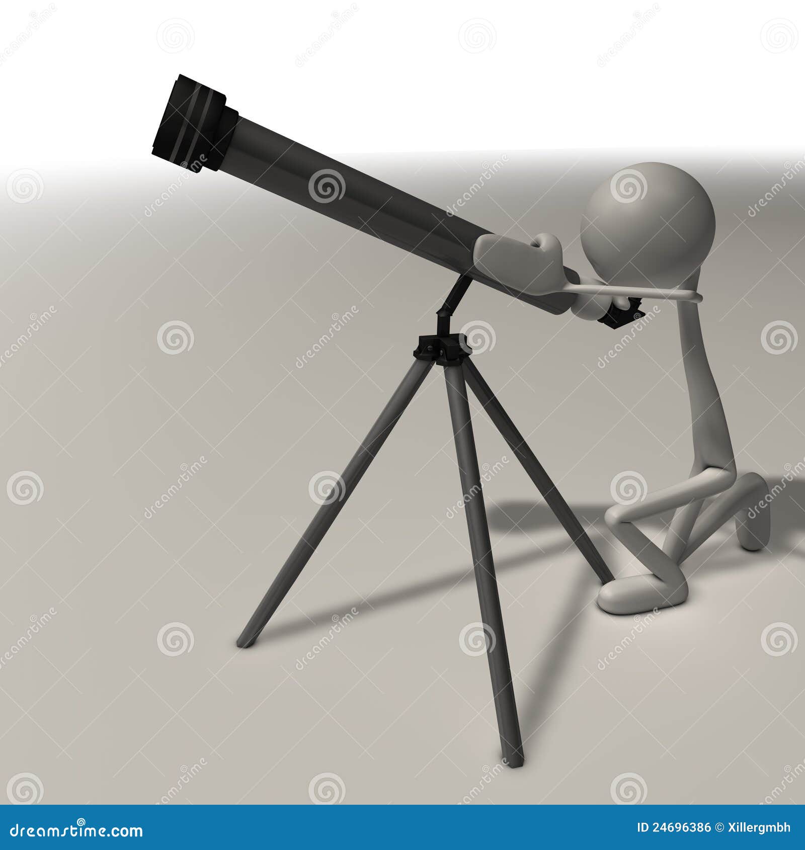 Man with a telescope stock illustration. Illustration of human - 24696386