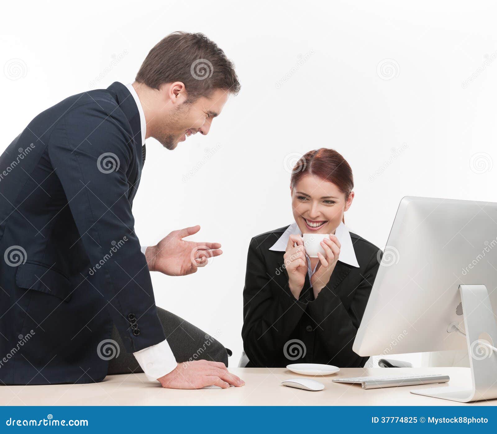 Man Telling Stories Laughing and Smiling. Stock Image - Image of ...