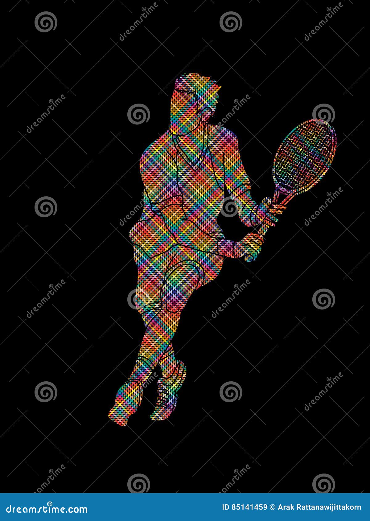 Man tennis player action stock vector. Illustration of grand - 85141459
