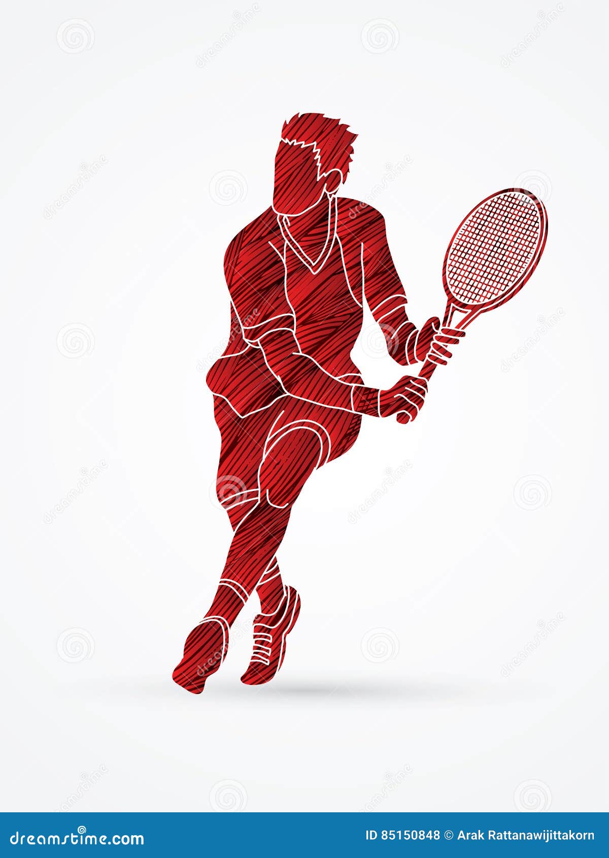 Man tennis player action stock vector. Illustration of grand - 85150848