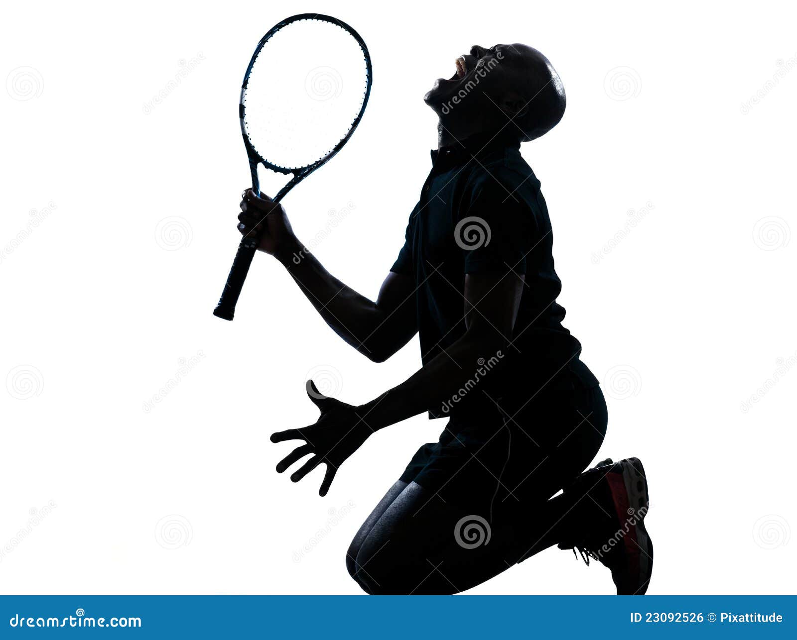 Man Tennis Player Kneeling Screaming Stock Photos - Free & Royalty-Free ...