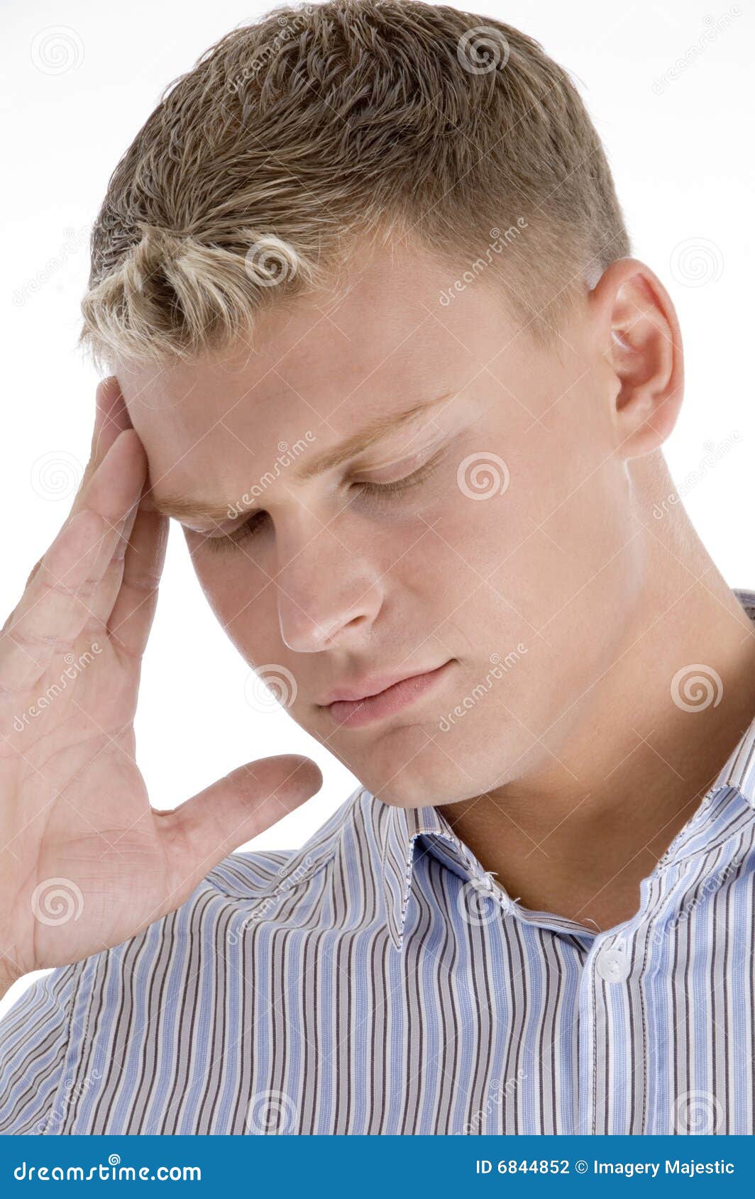 Man in tension stock photo. Image of pain, years, isolated - 6844852