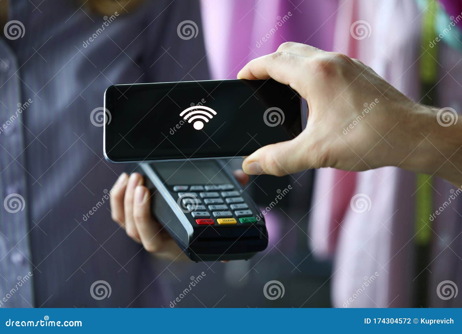 Man through Terminal Using Pay Pass Technology Stock Photo - Image of ...