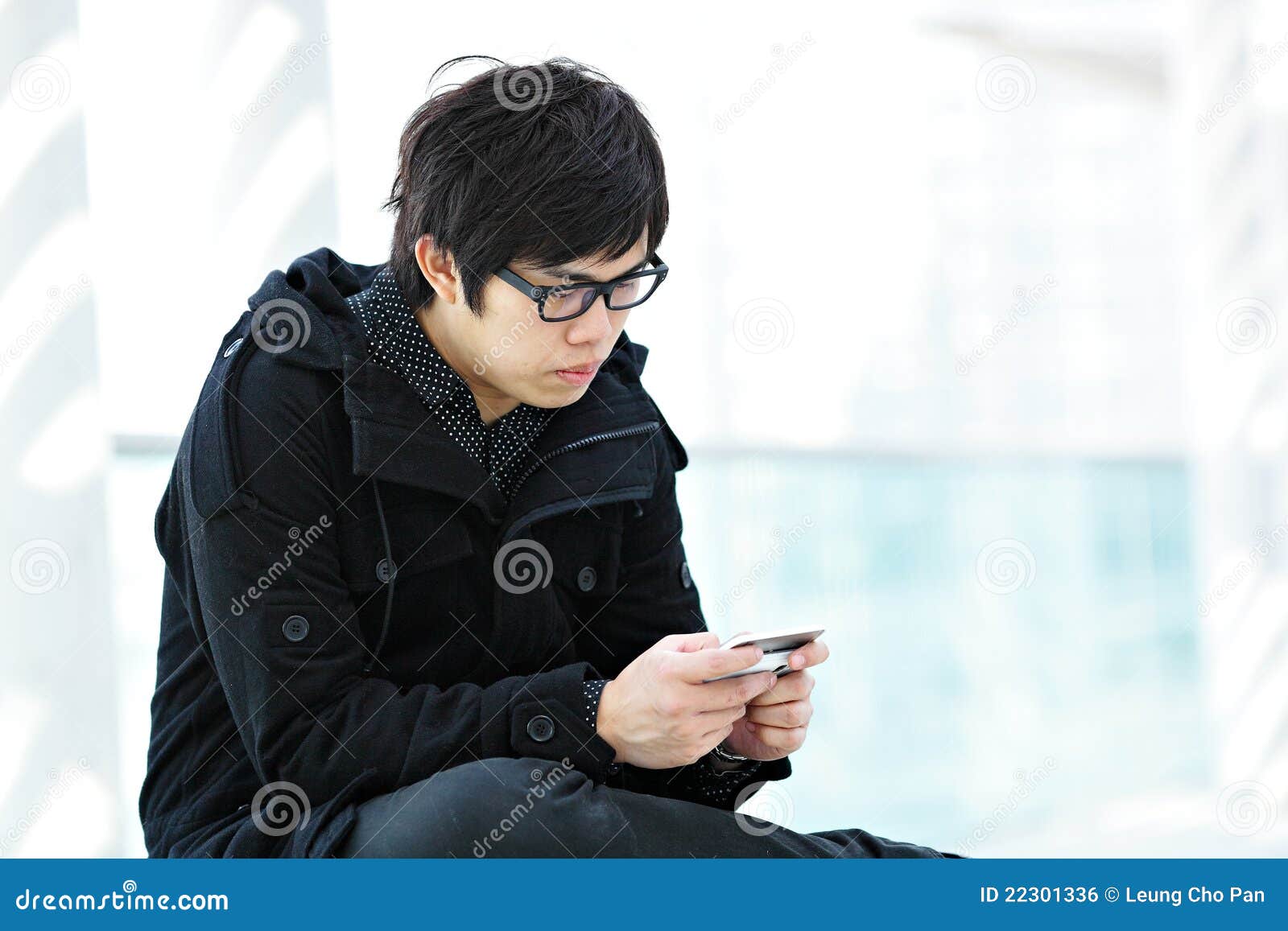 Man text message stock photo. Image of chinese, casual - 22301336