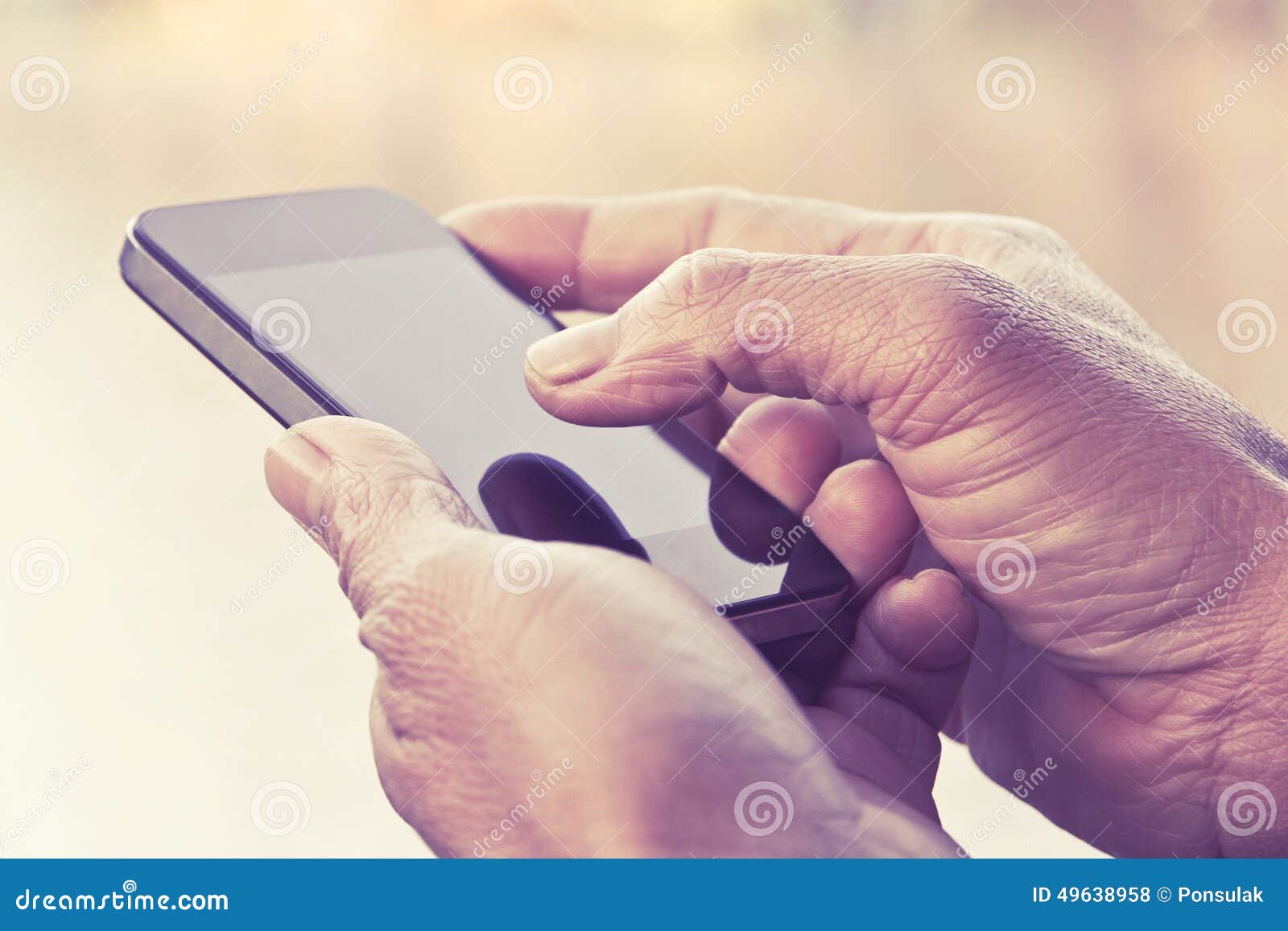 Man Texting on His Smartphone Stock Photo - Image of phone ...