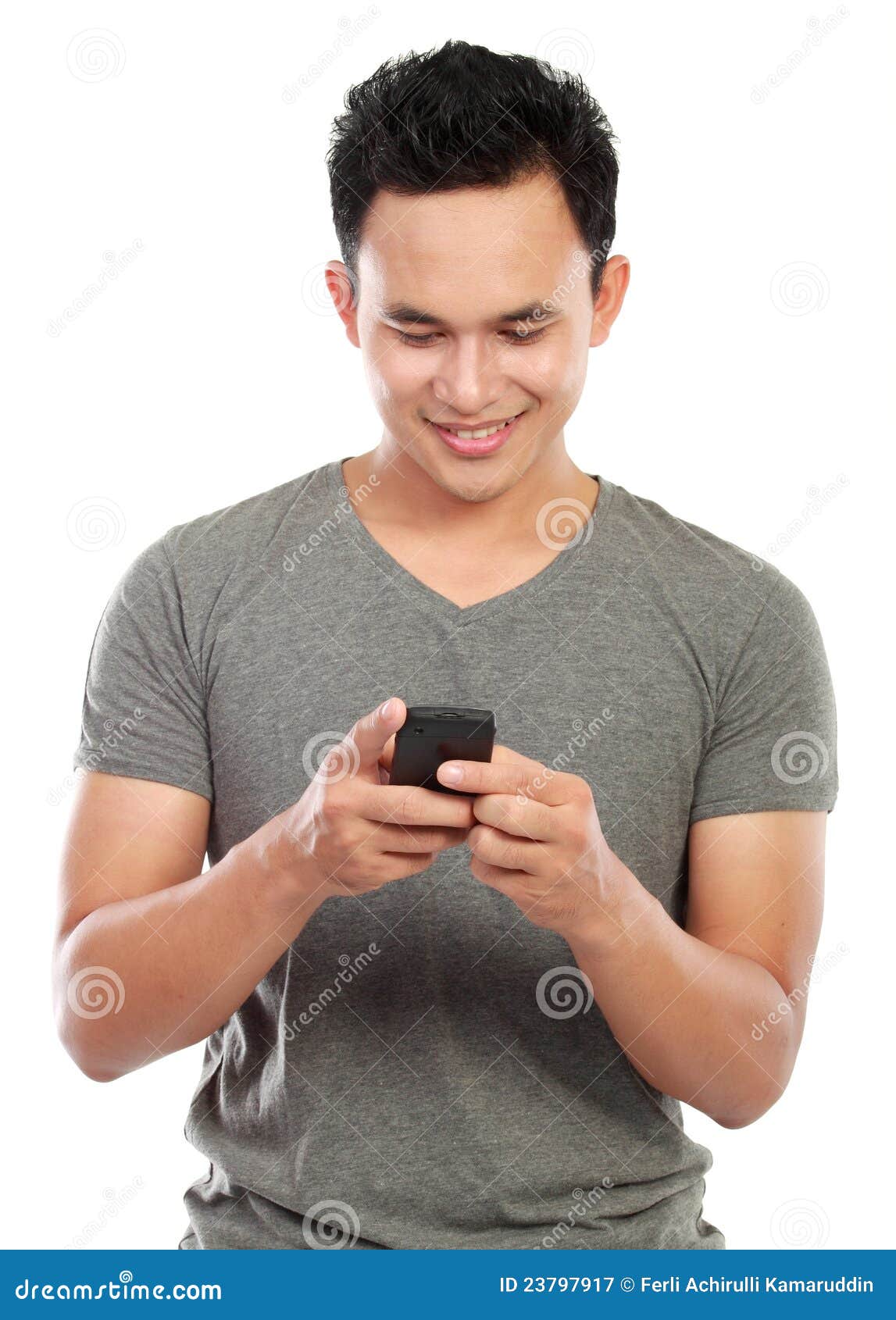 Man texting message stock image. Image of call, communication - 23797917