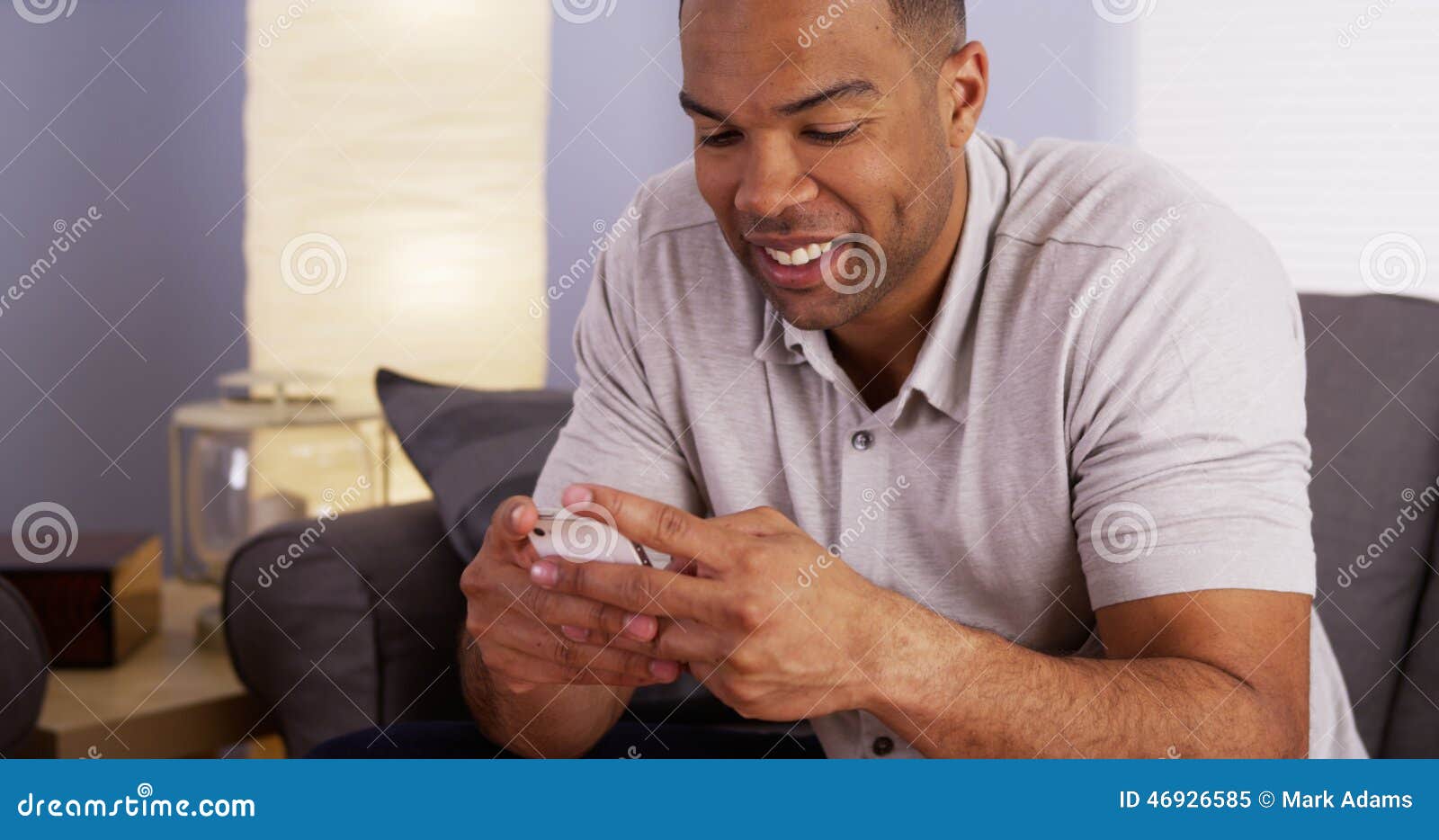 Man texting on mobilephone stock image. Image of success - 46926585