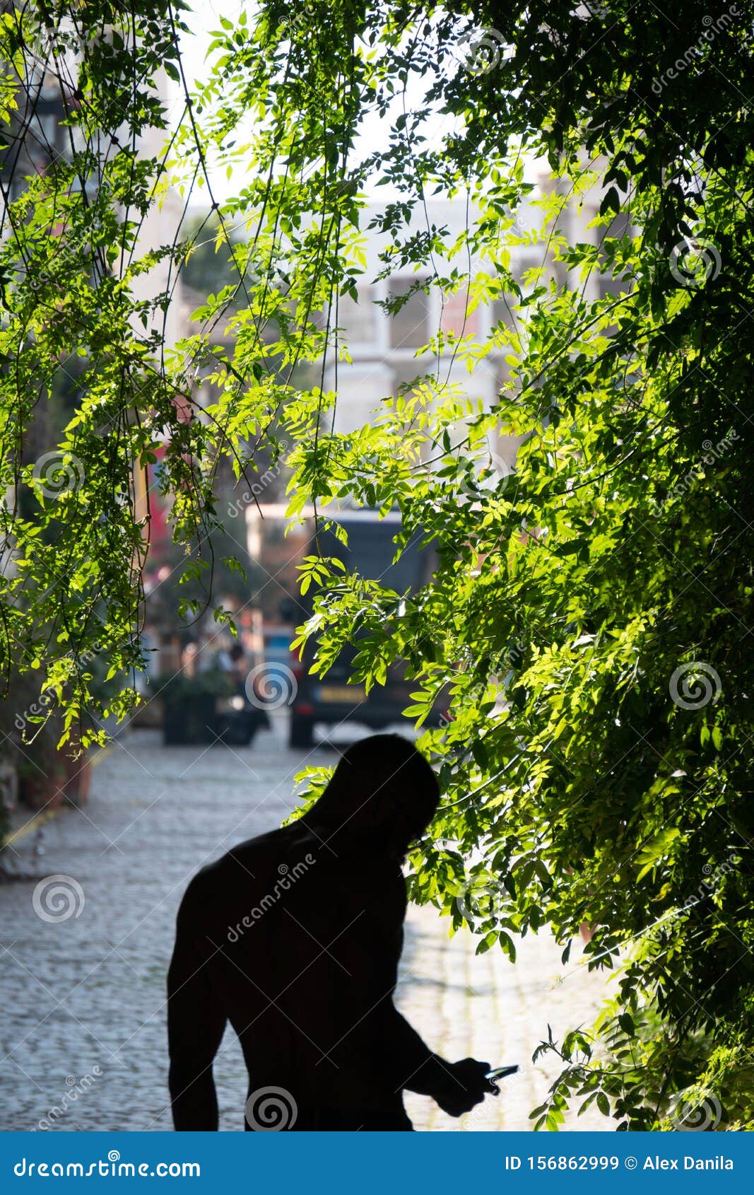 Man texting in the shadow editorial stock image. Image of message ...