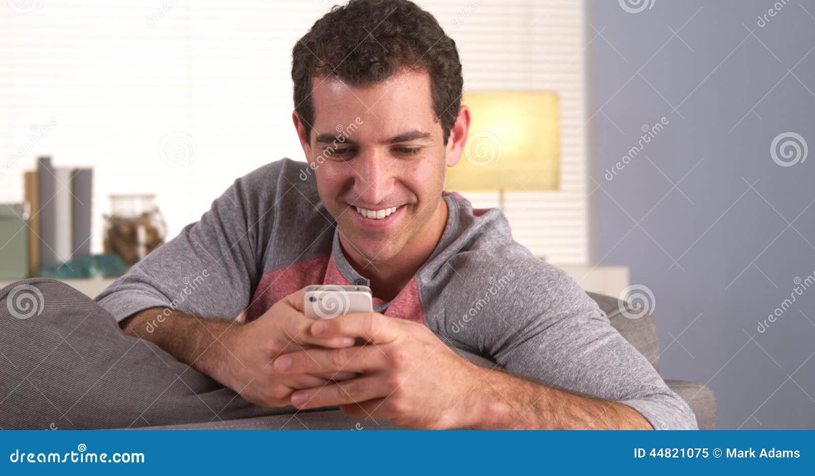 Man texting on smartphone stock image. Image of mobile - 44821075