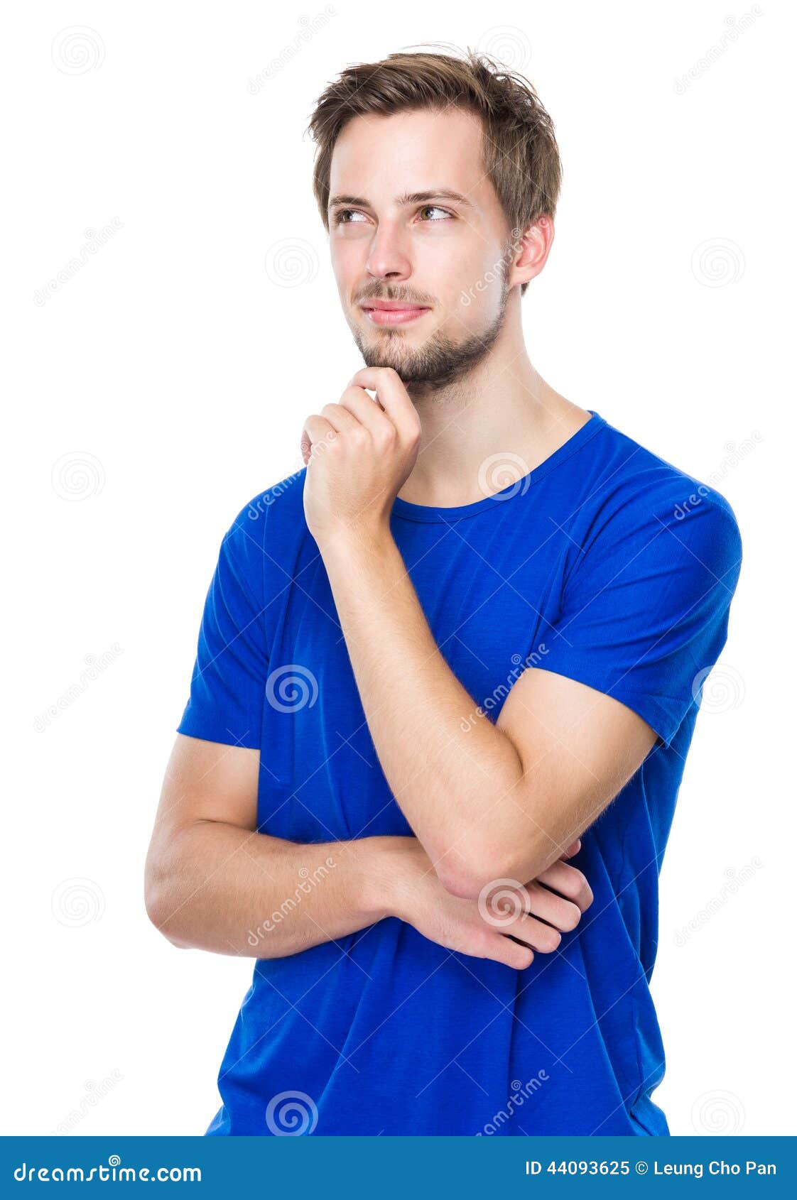 Man think of idea stock image. Image of point, finger - 44093625