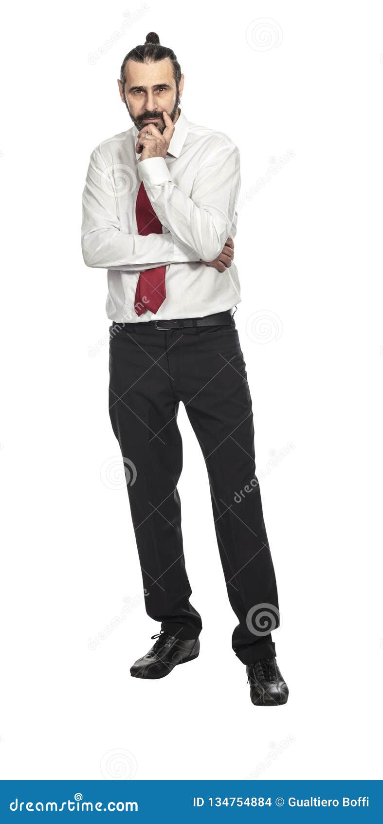 Man Think on White Background Stock Photo - Image of background ...