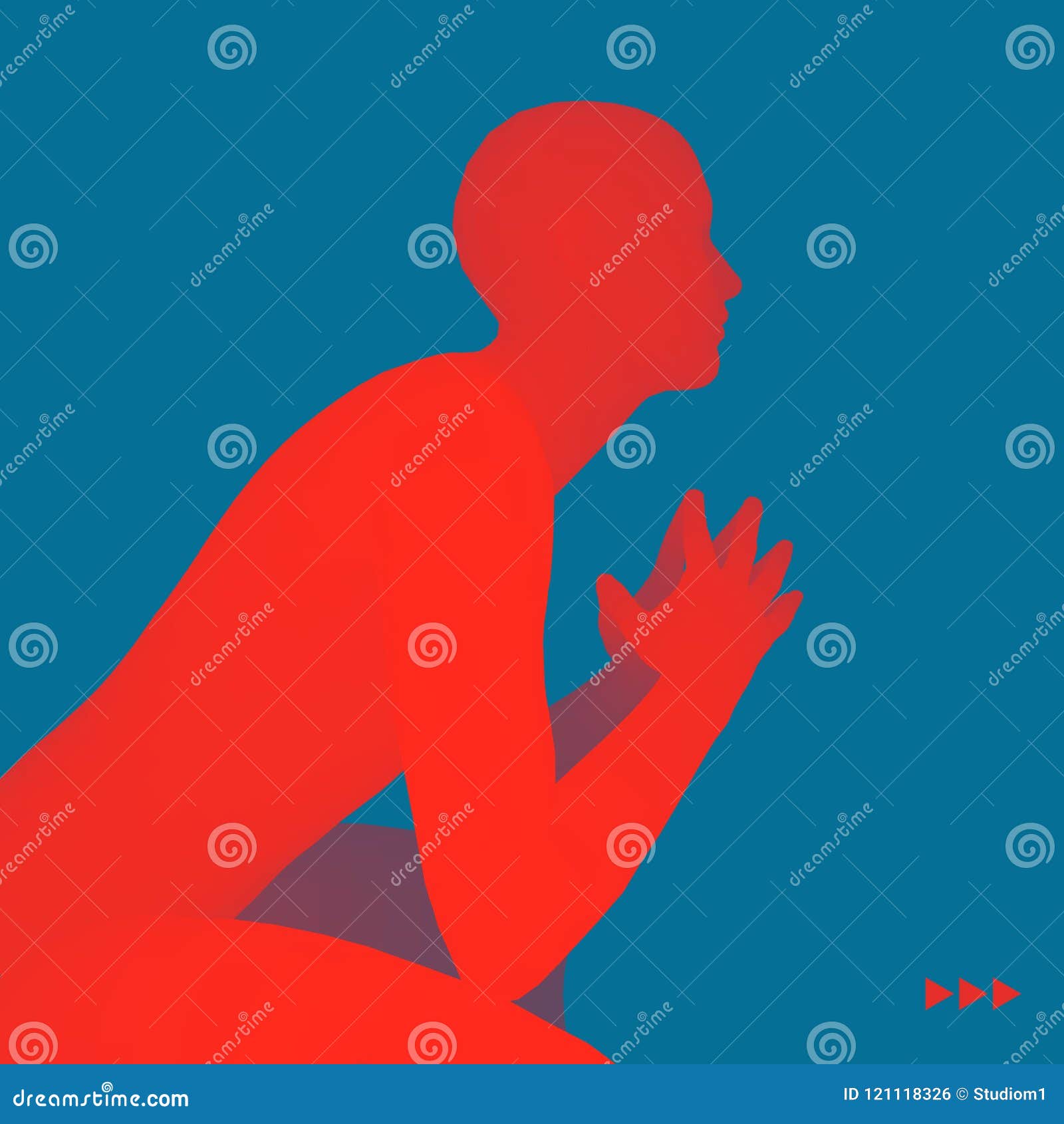 Man in a Thinker Pose. 3D Model of Man. Psychology or Philosophy Vector ...