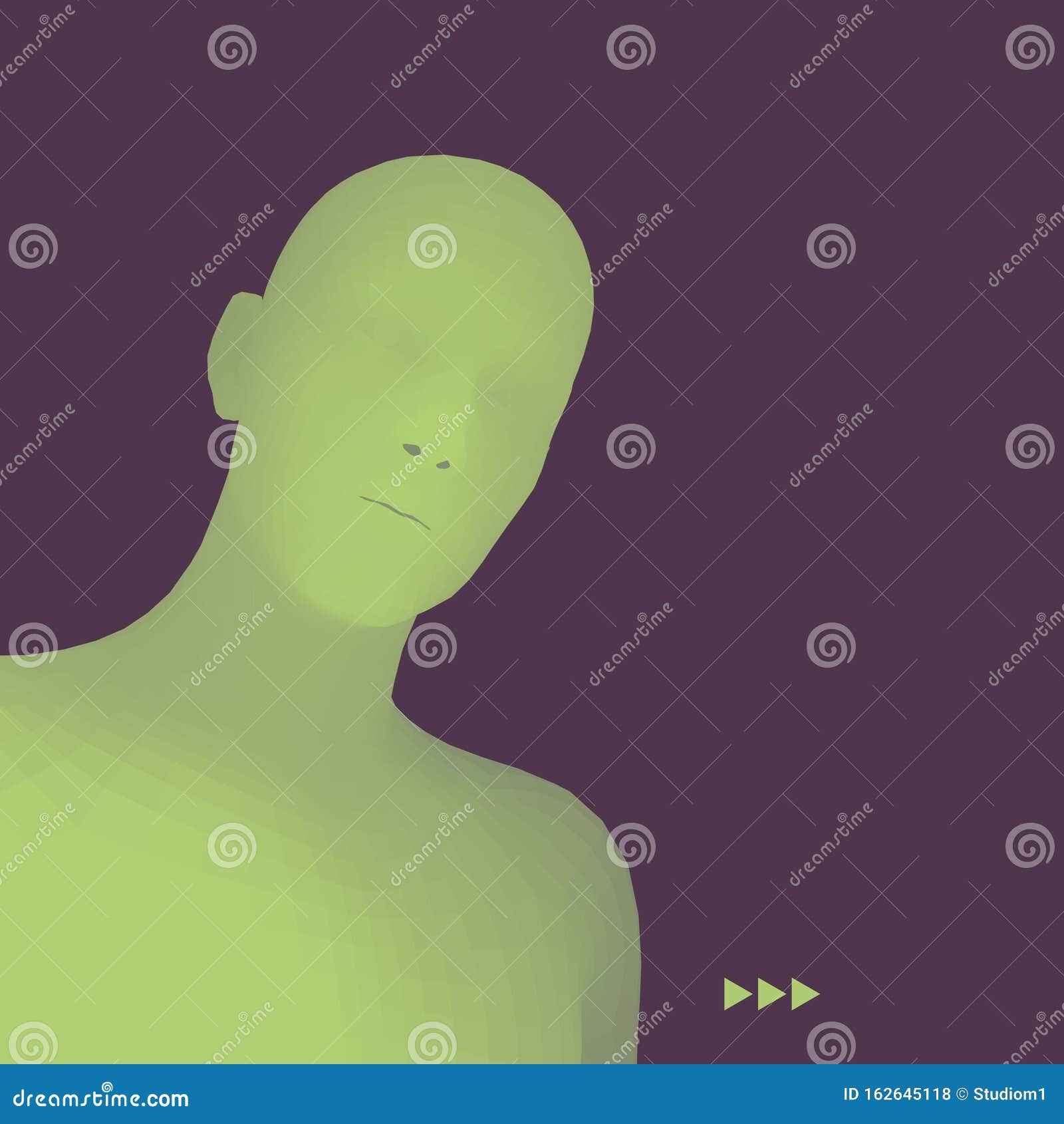 Man in a Thinker Pose. 3D Model of Man Stock Vector - Illustration of ...