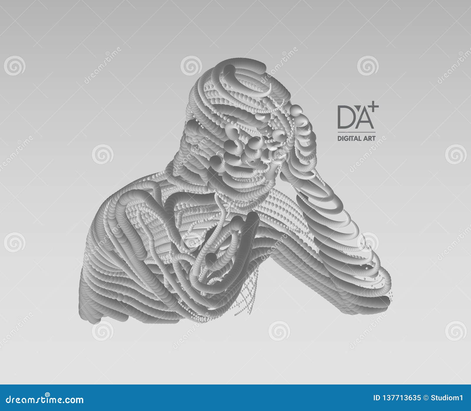 Thinker Thinking Man Pose Cartoon Vector | CartoonDealer.com #73903551