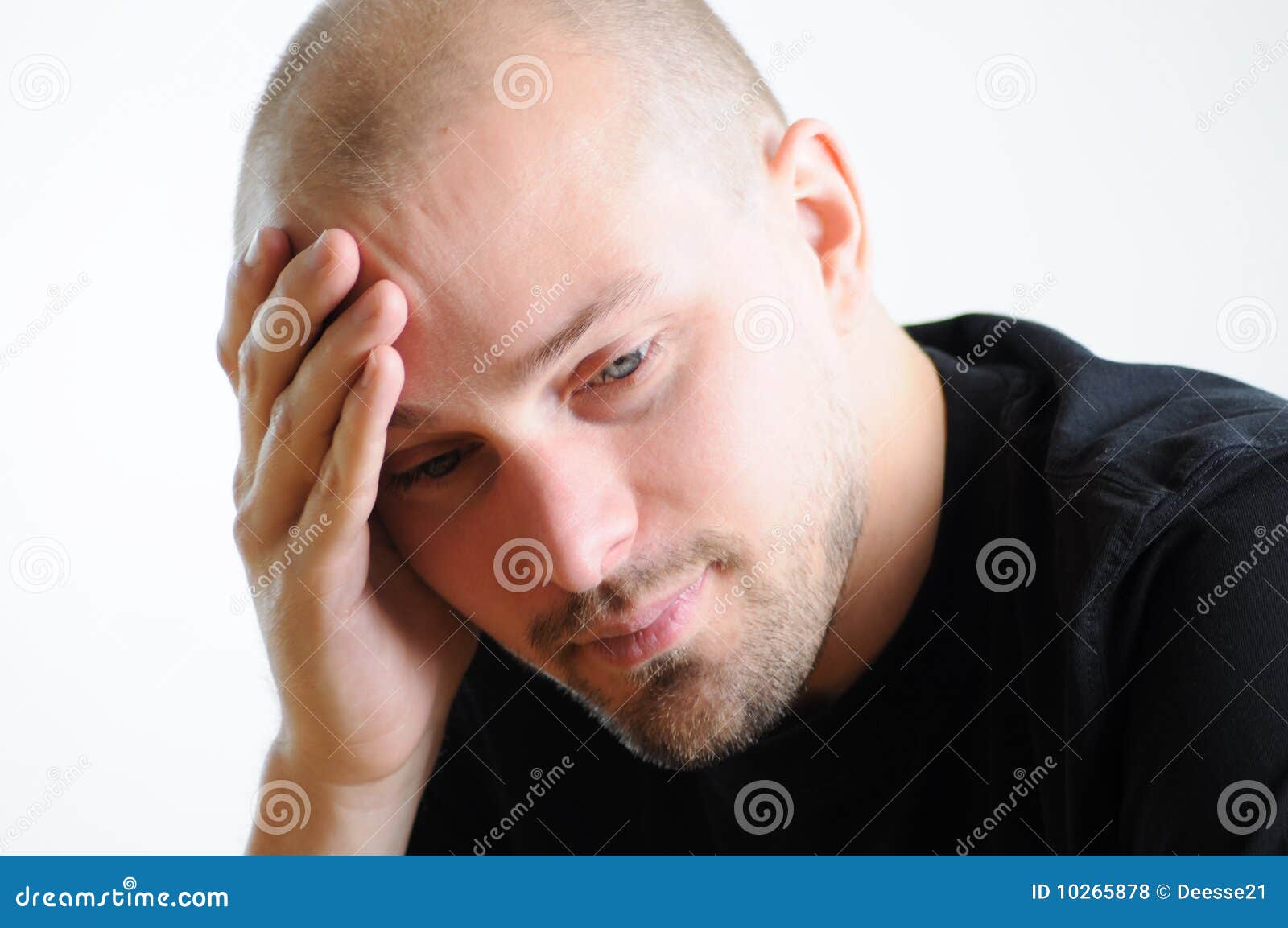 Man Thinking stock photo. Image of despairing, young - 10265878