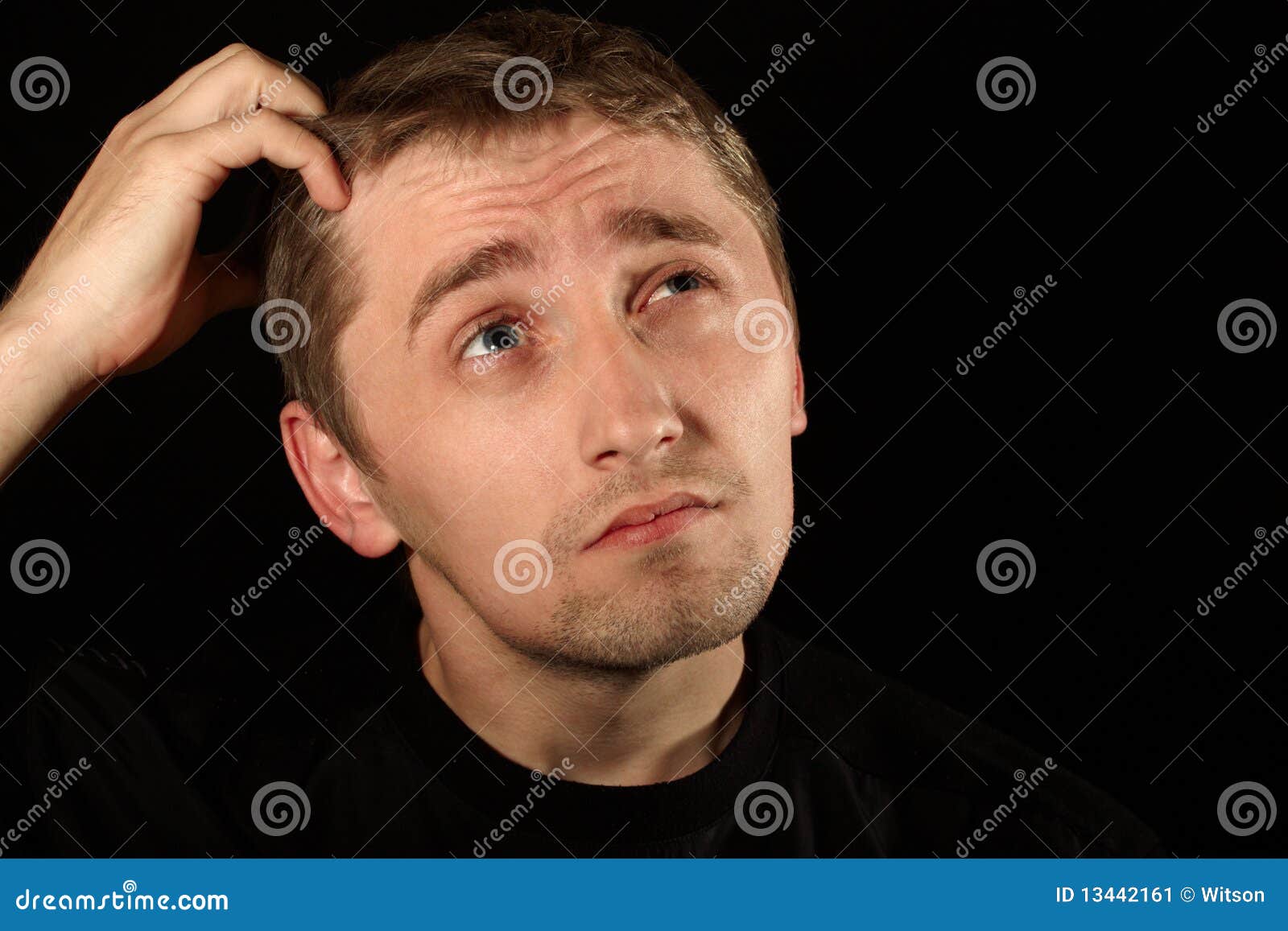 Man thinking stock image. Image of crisis, depression - 13442161