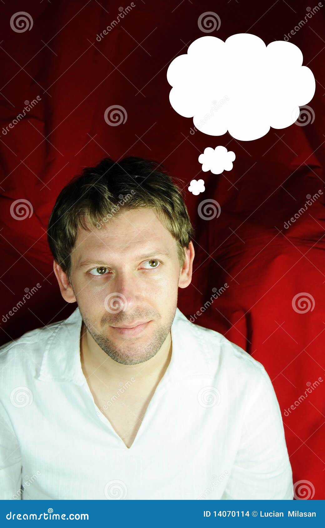 Man thinking stock photo. Image of frame, daydream, face - 14070114