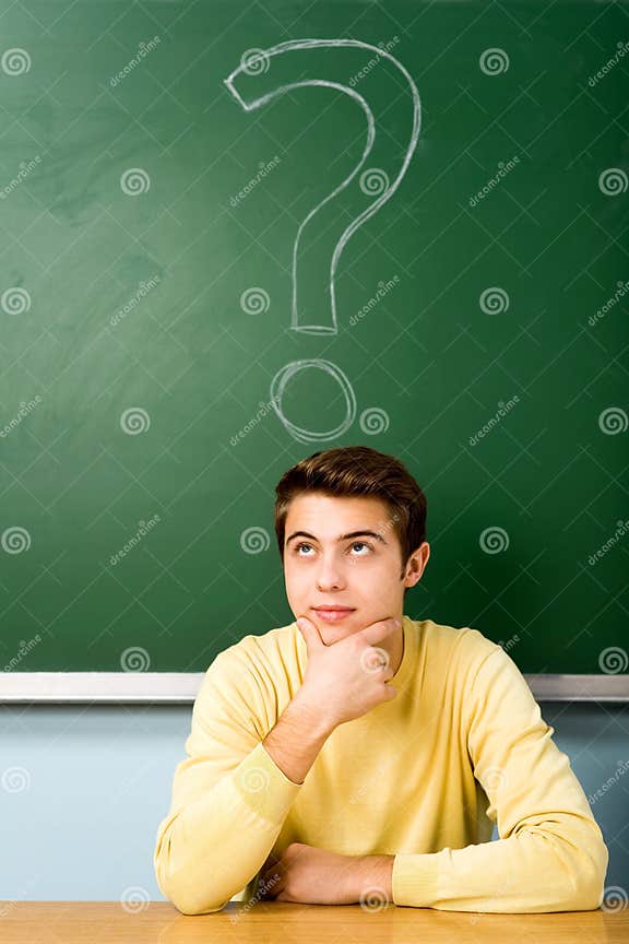 Man thinking stock photo. Image of question, teenage - 21875694