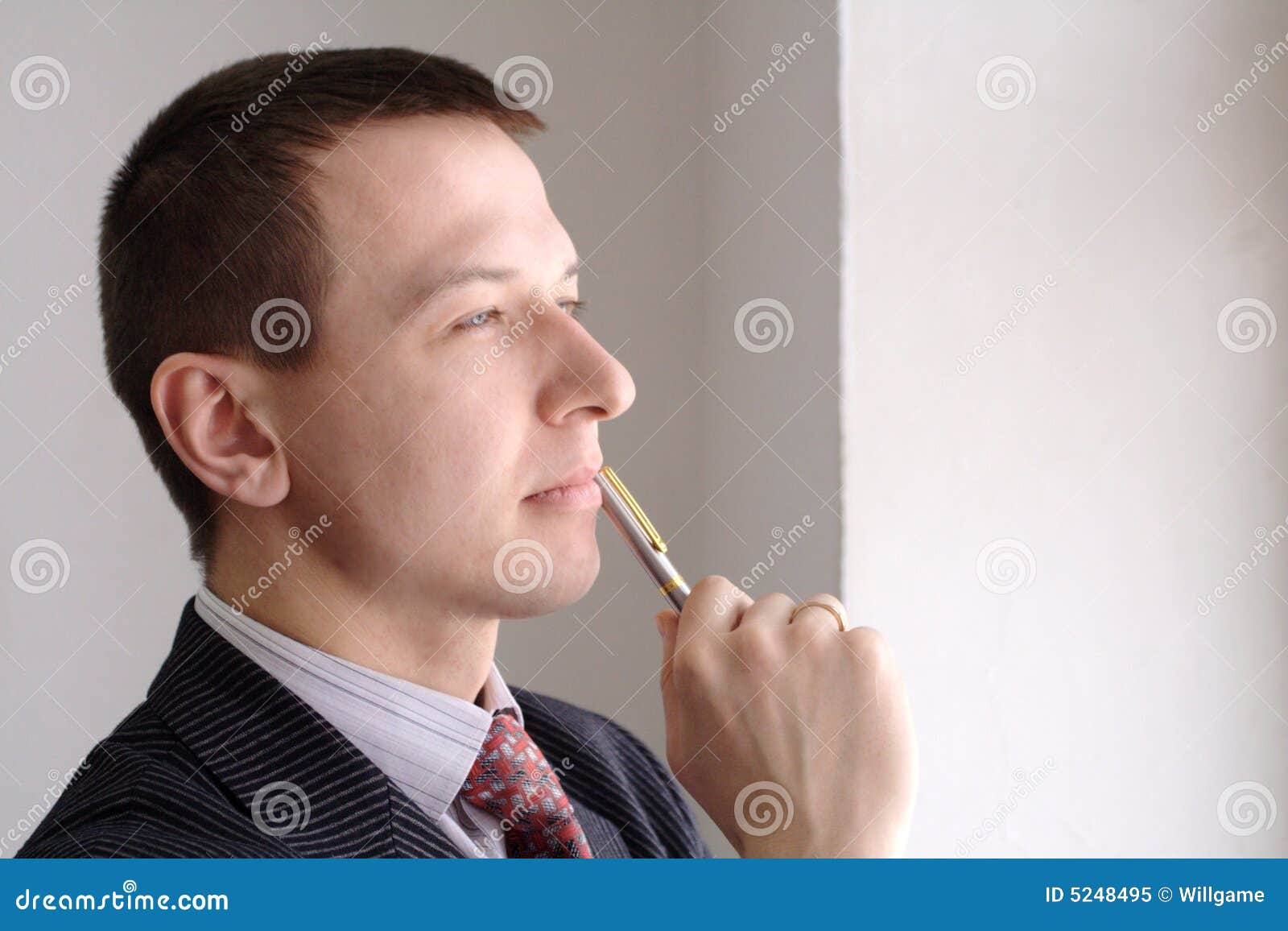 Man is thinking stock image. Image of elegance, person - 5248495