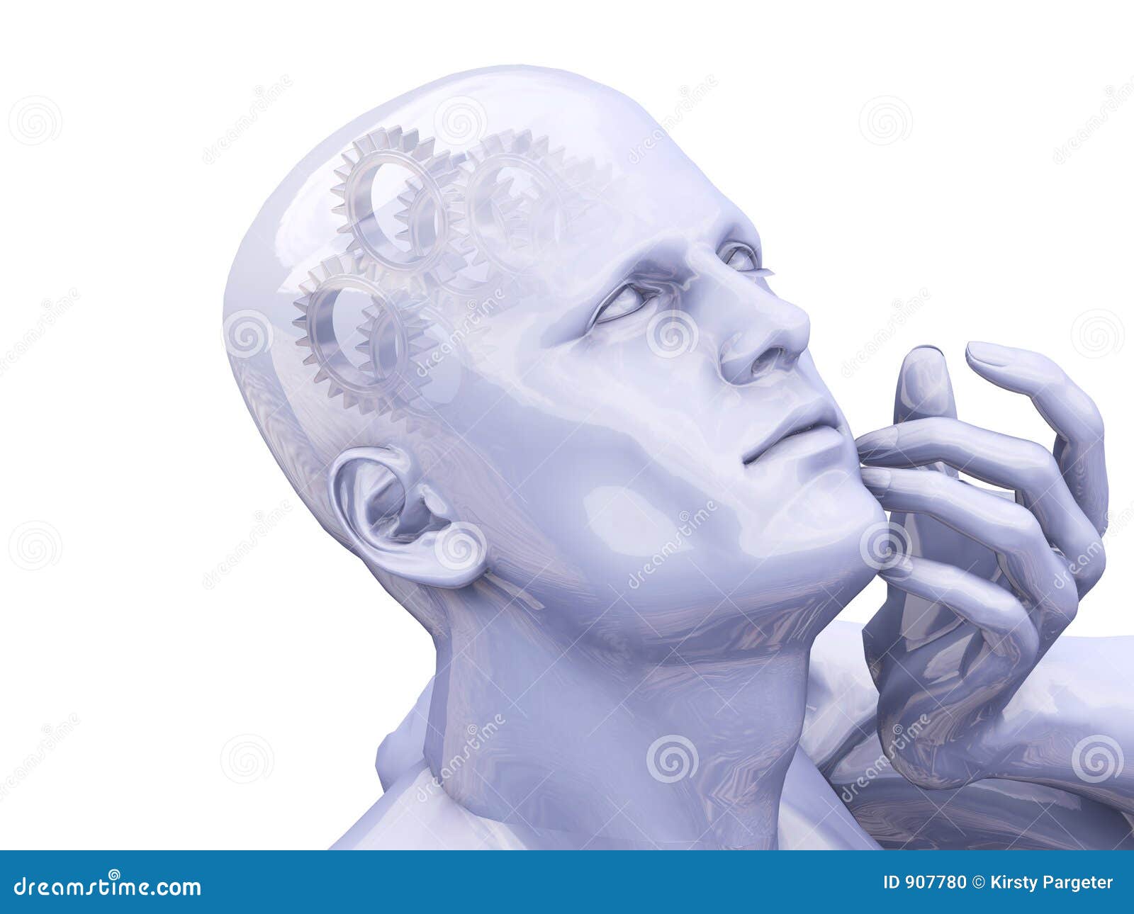 Man thinking stock illustration. Illustration of concept - 907780