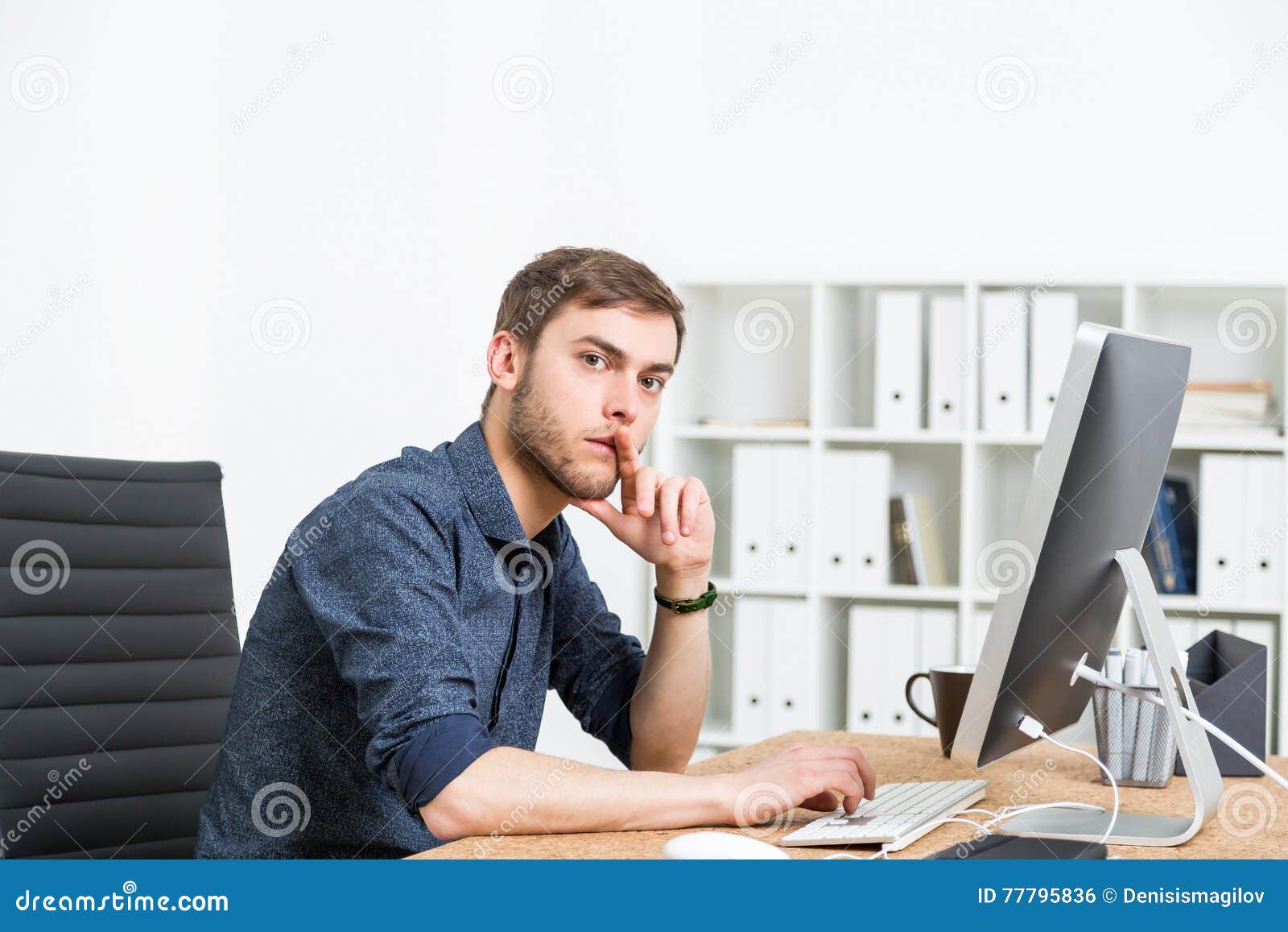 Man Thinking about Business Problem Stock Photo - Image of casual ...