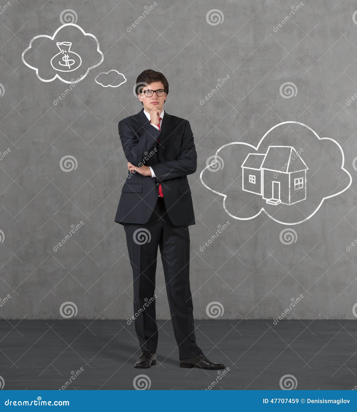 Man thinking stock image. Image of cool, confident, building - 47707459
