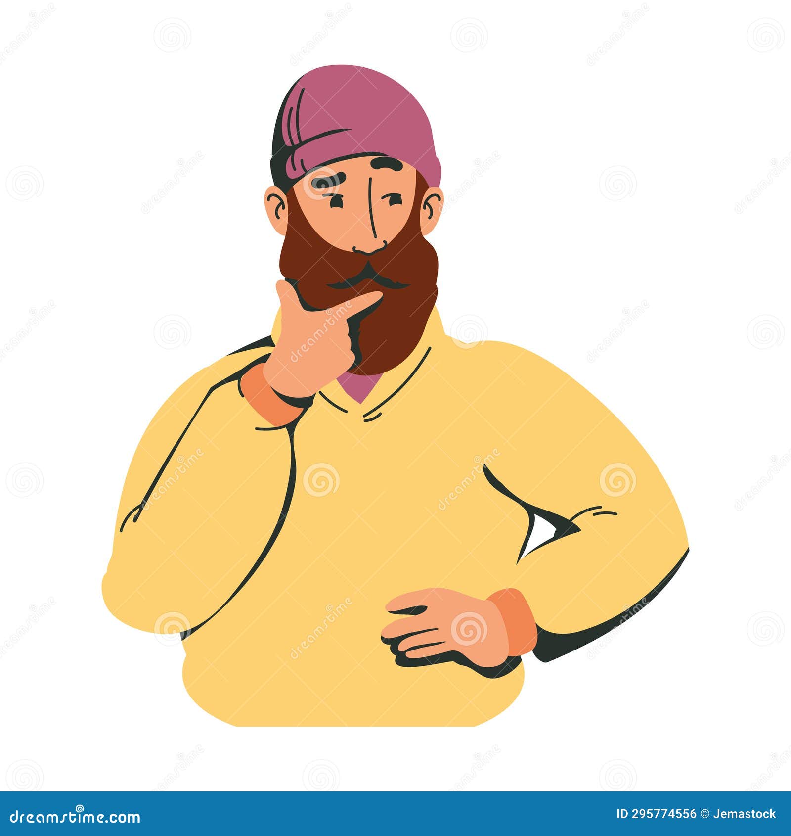 Man thinking cartoon stock vector. Illustration of problem - 295774556