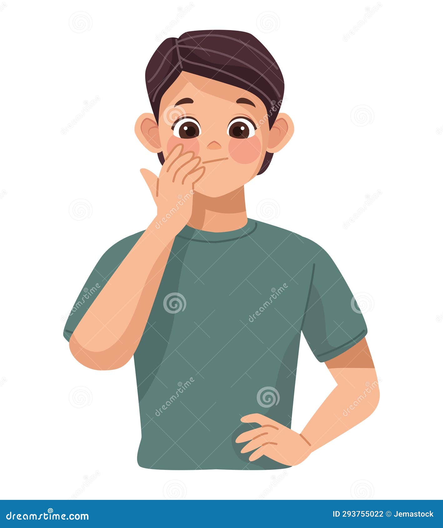 Confused Poo Isolated White Vector Illustration | CartoonDealer.com ...