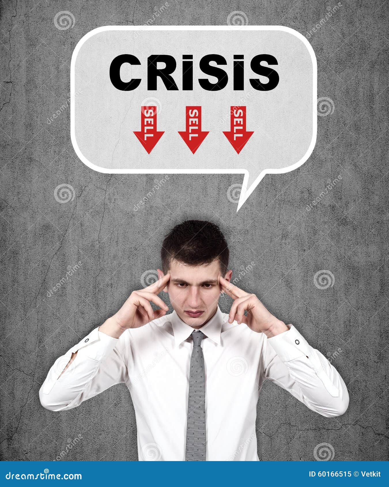 Man thinking about crisis stock image. Image of crash - 60166515