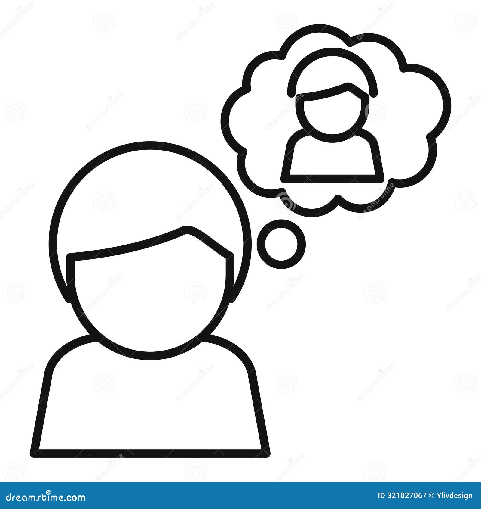 Man Thinking about Customer Service Operator Stock Illustration ...