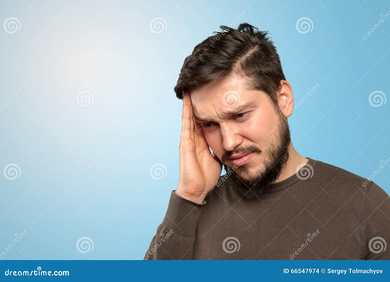 Man thinking deeply stock photo. Image of choice, bristle - 66547974