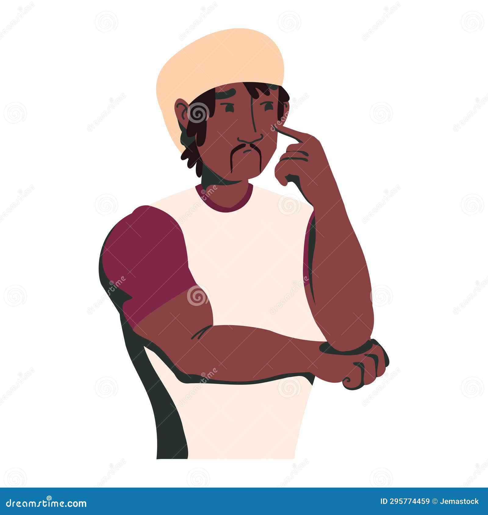 Man thinking difficulty stock illustration. Illustration of problem ...