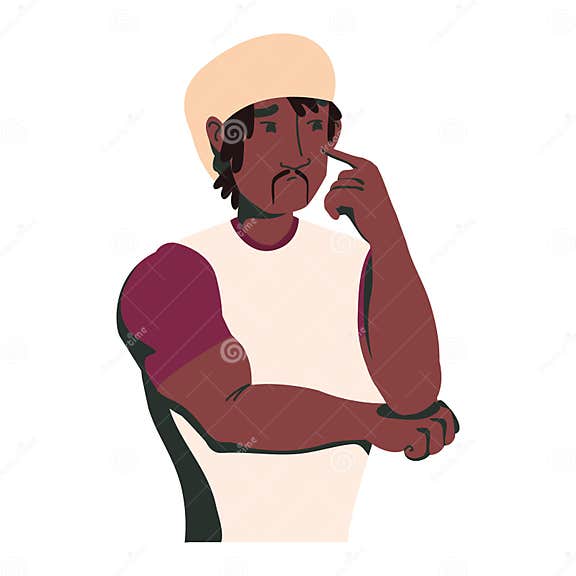 Man thinking difficulty stock illustration. Illustration of problem ...