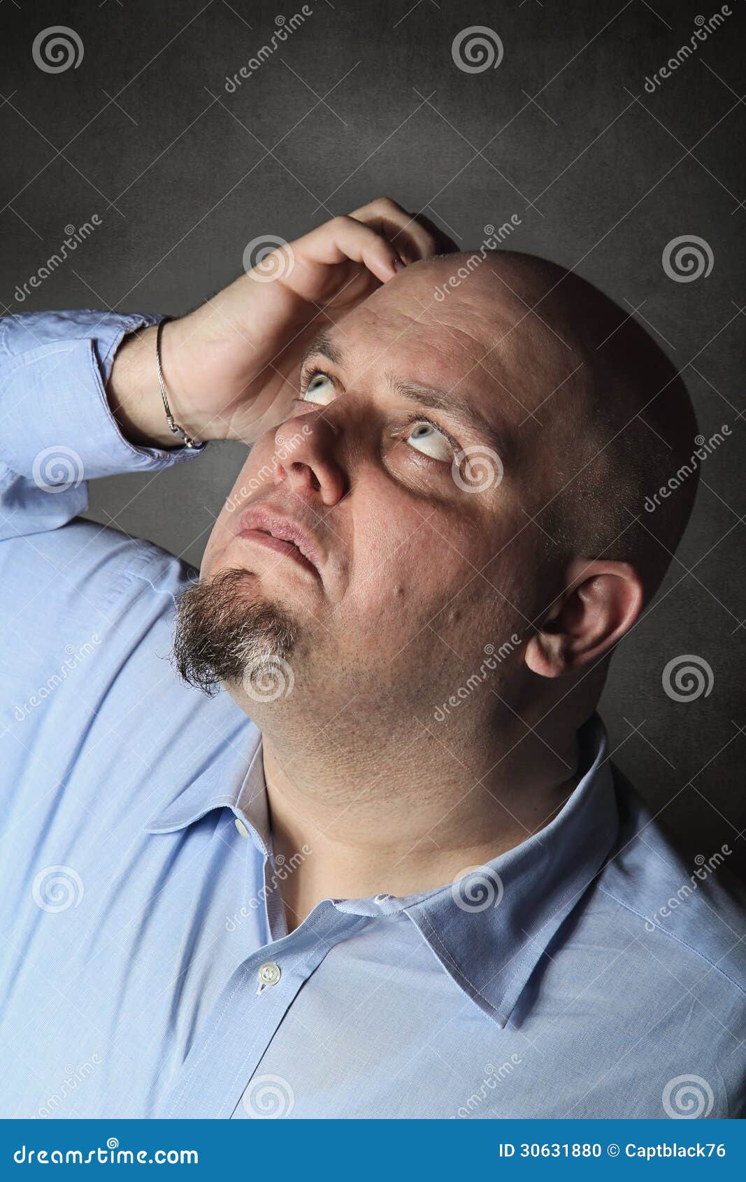 Man with Thinking Expression and Pose Stock Photo - Image of ...