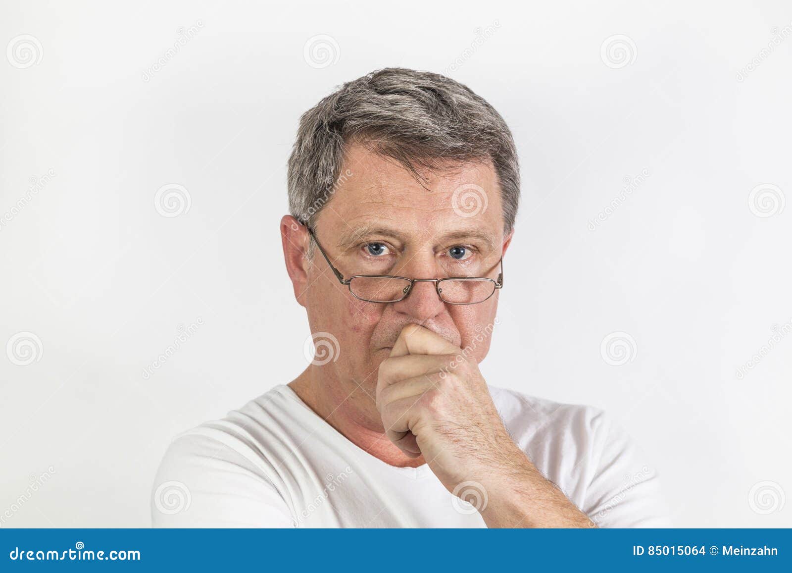 Man in thinking gesture stock photo. Image of gesture - 85015064