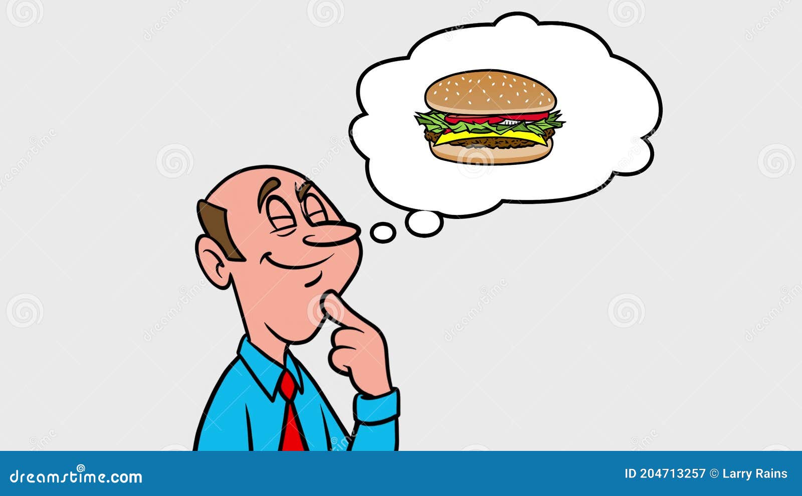 Man Thinking about a Hamburger - 4k Animation with Alpha Channel, No ...