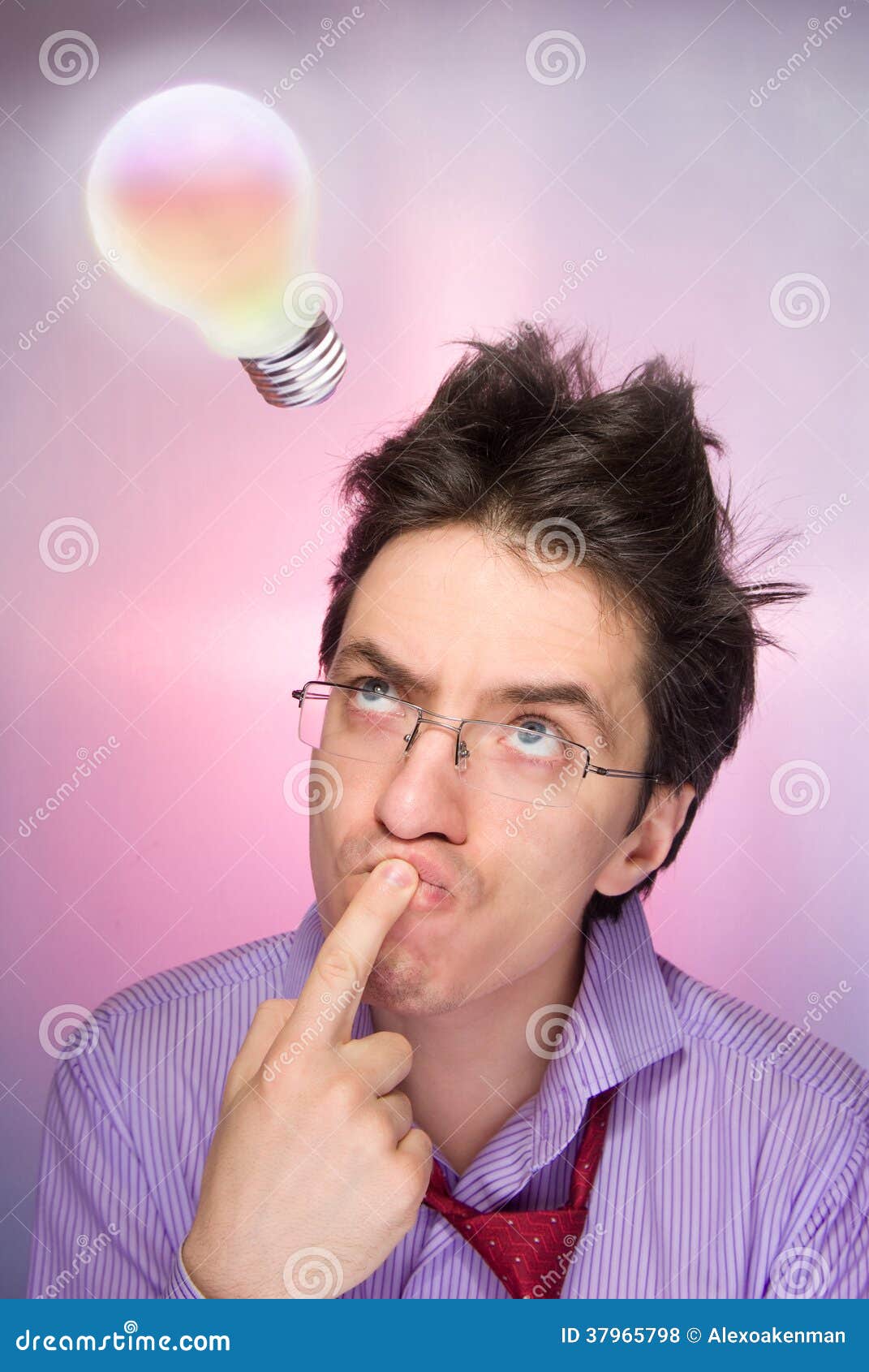 Man thinking hard. stock photo. Image of head, looking - 37965798