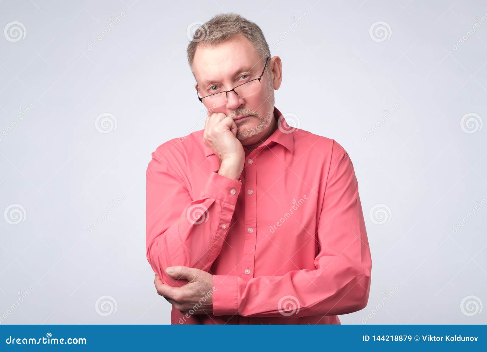 Man Thinking about His Problems, Expressing Some Doubts Stock Image ...