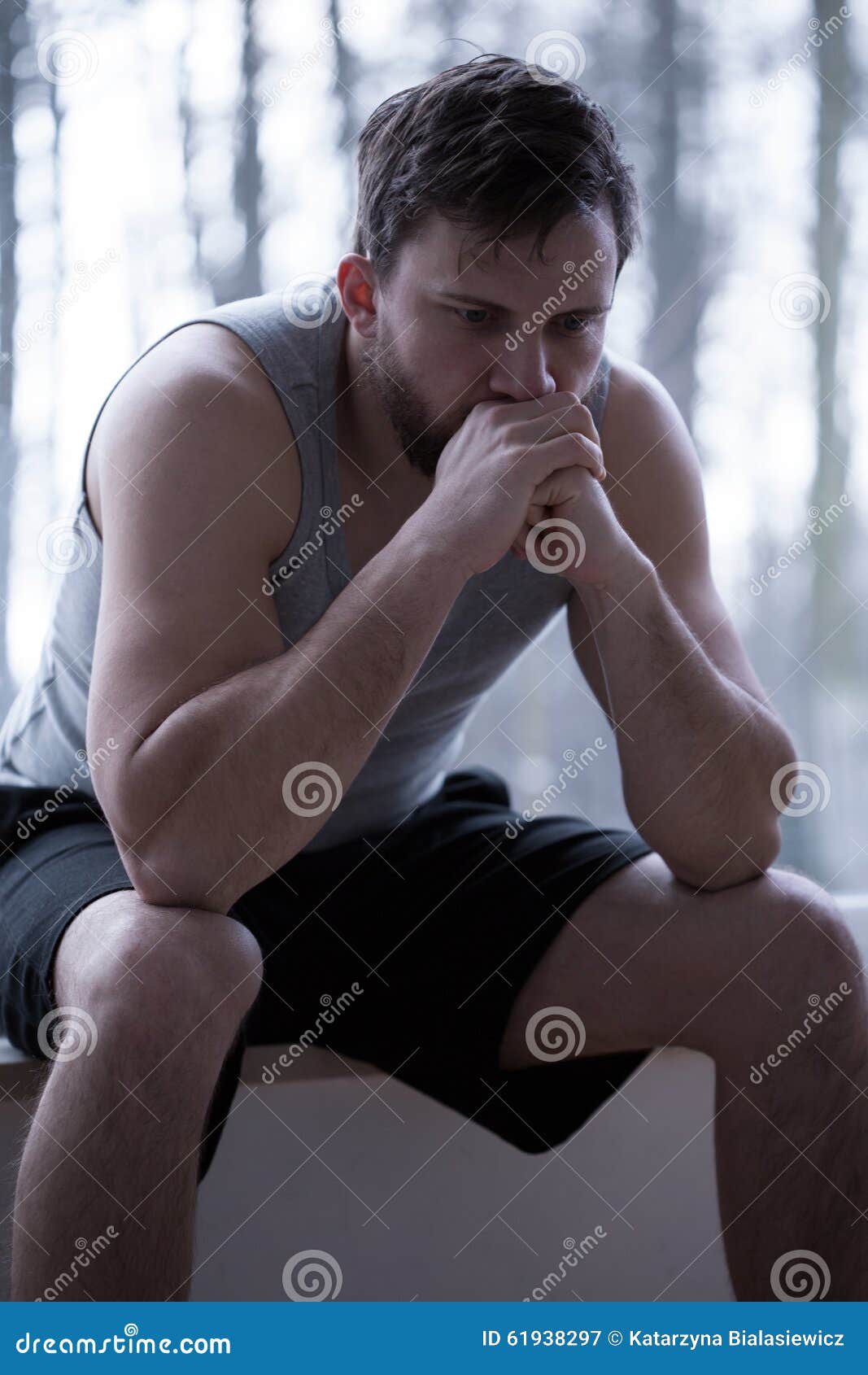 Man Thinking about His Problems Stock Image - Image of stress, troubled ...