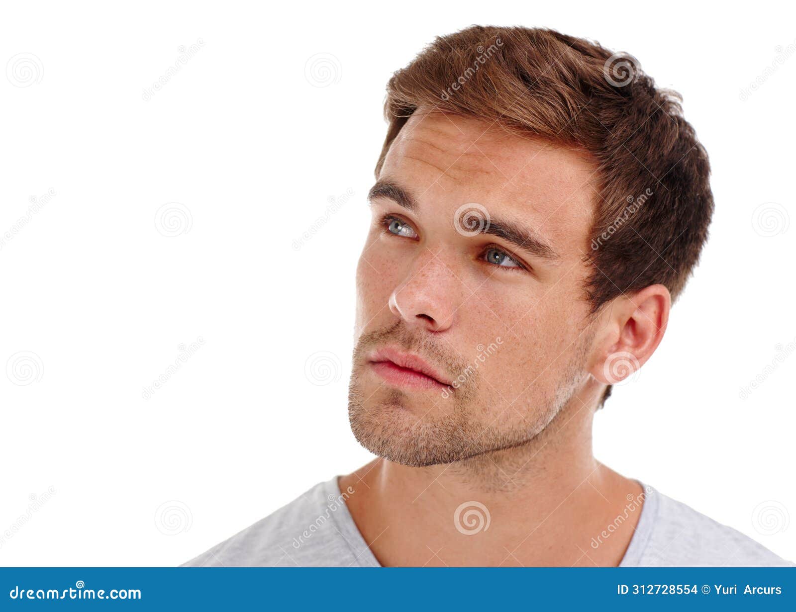 Man, Thinking of Ideas and Inspiration for Problem Solving, Insight and ...