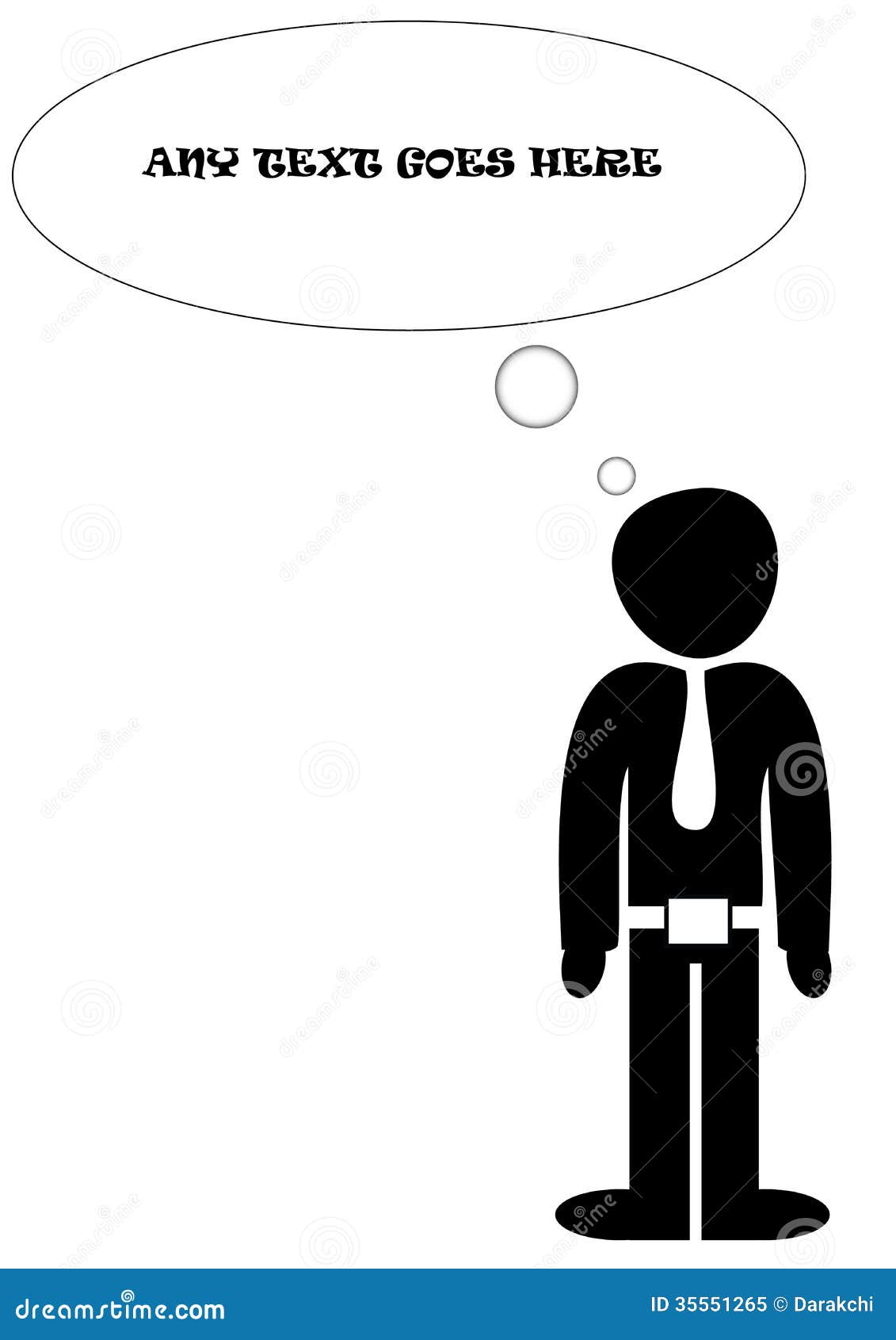 Man thinking stock vector. Illustration of template, person - 35551265