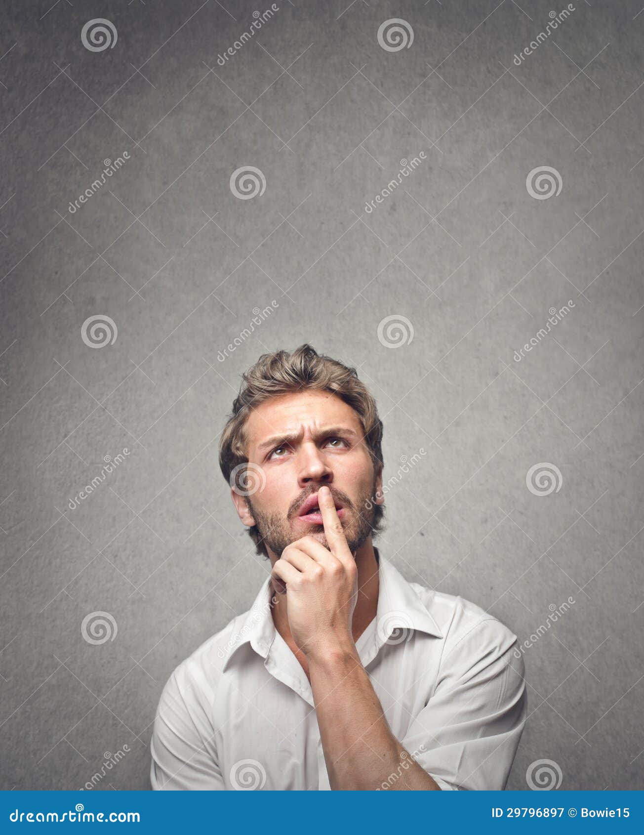 Thinking man stock image. Image of face, handsome, business - 29796897