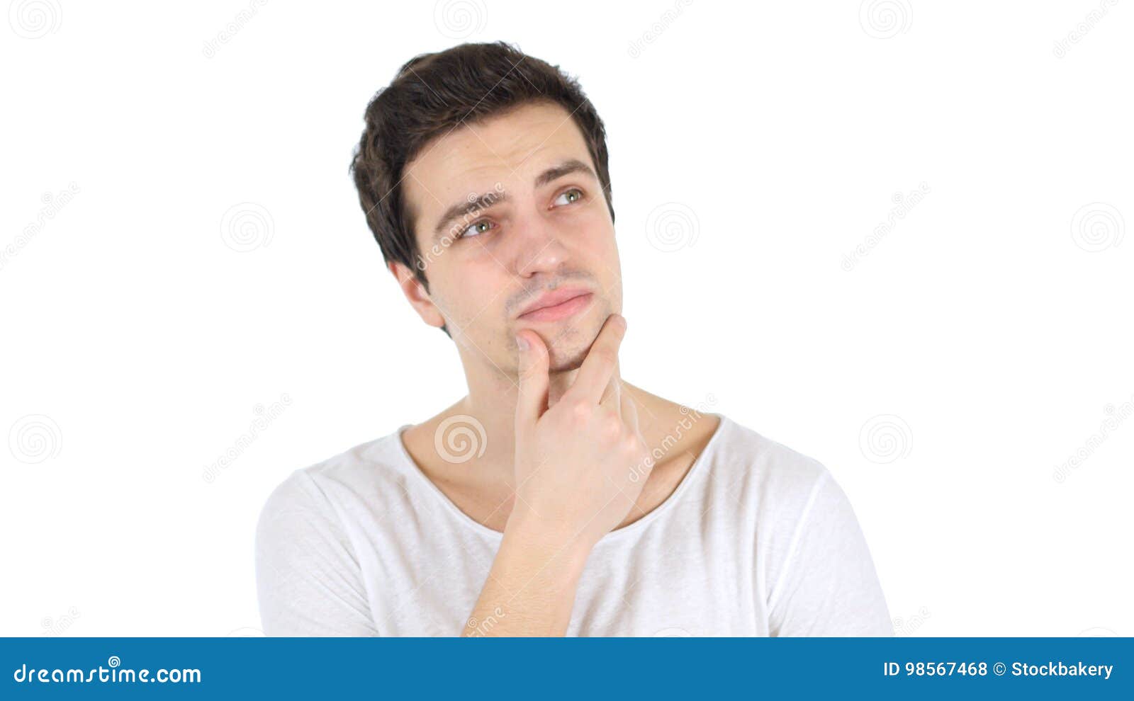 Man Thinking New Idea, Brainstorming Stock Photo - Image of freelancer ...